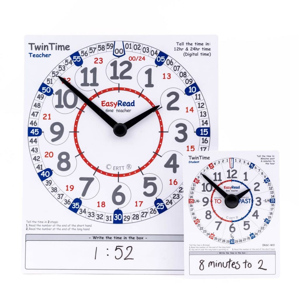 TwinTime Cards - EasyRead Time Teacher