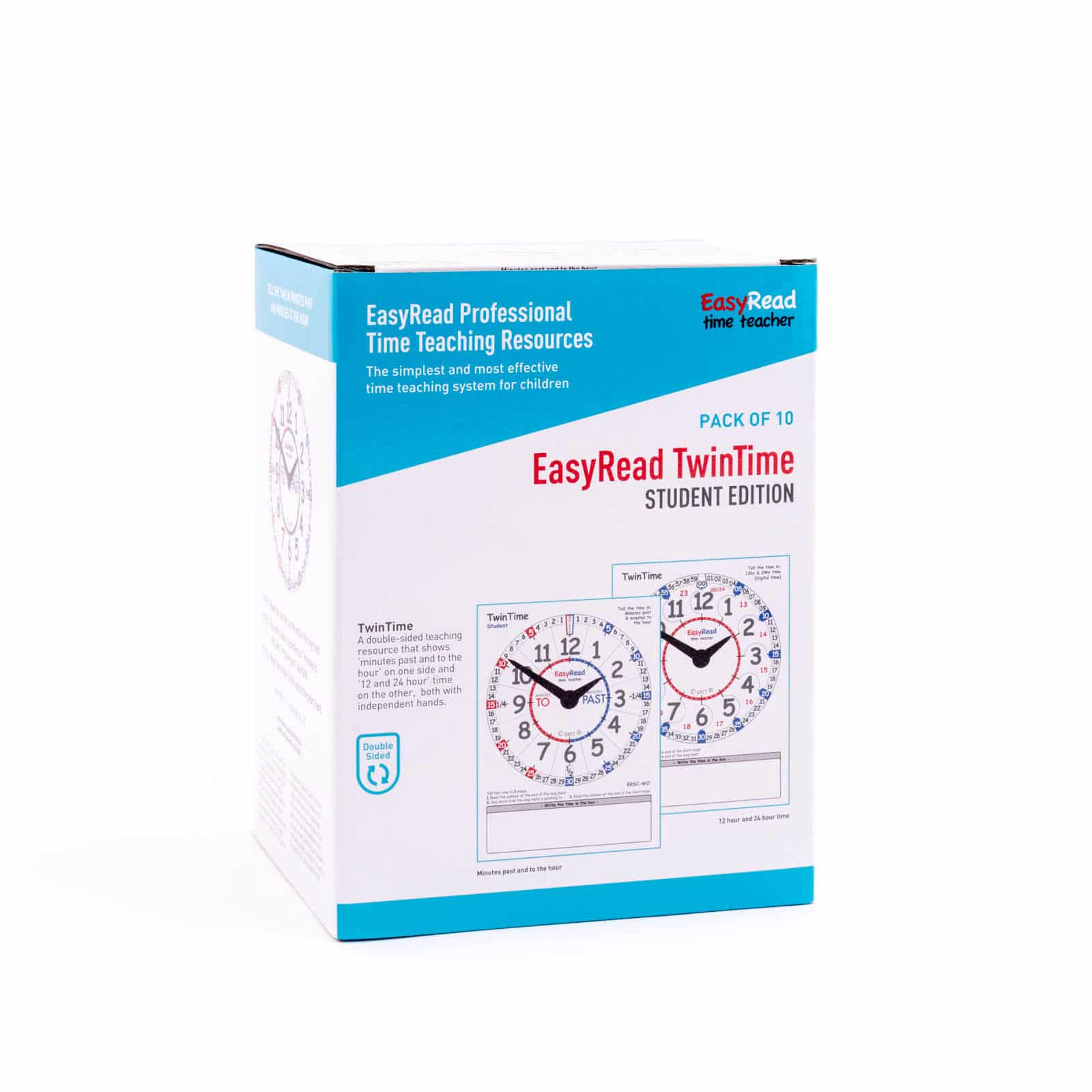 Student edition time cards - pack of 10 - EasyRead Time Teacher