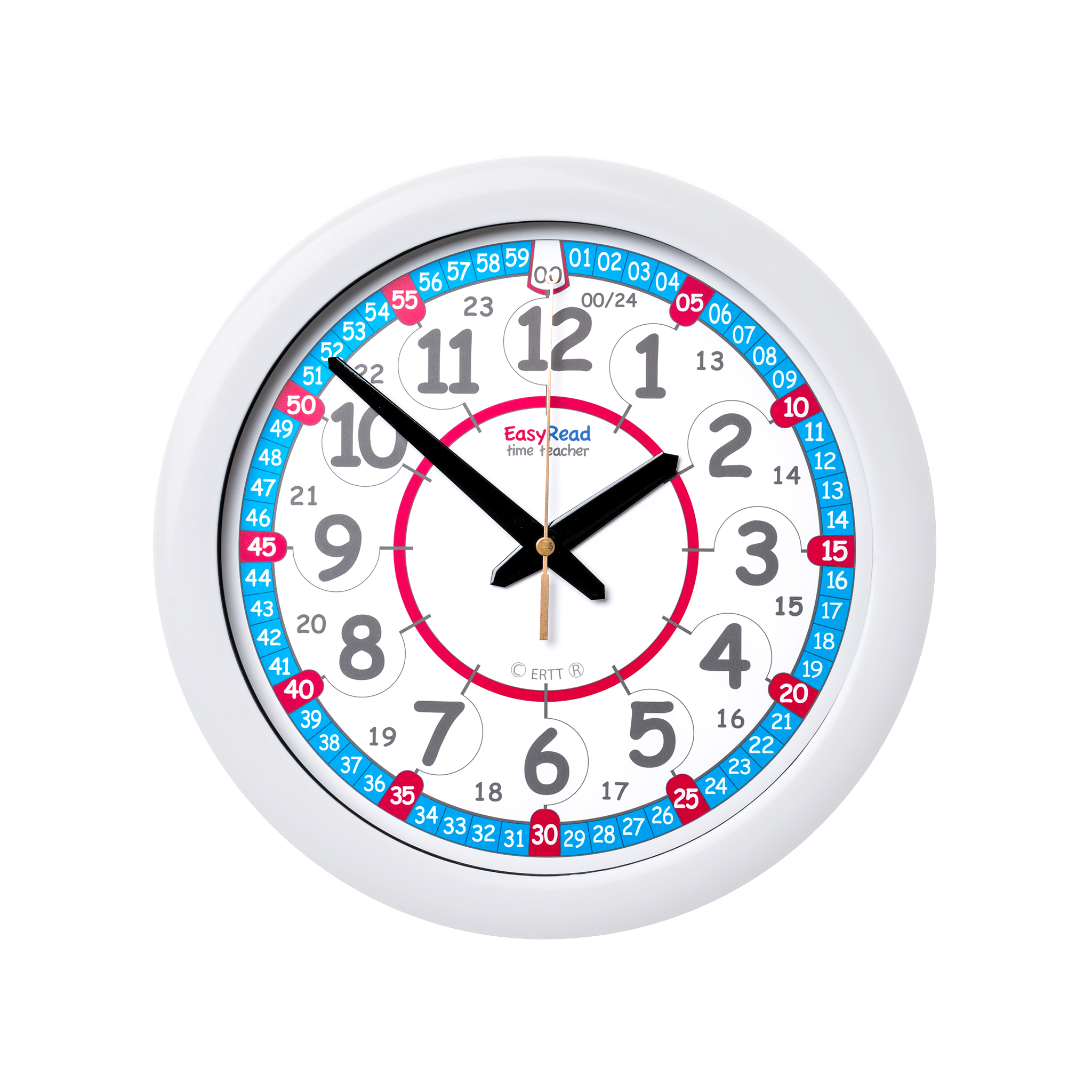 Red And Blue Face Time Teaching Clock ERTT Wall Clocks red-and-blue-face-time-teaching-clock-ertt-wall-clocks