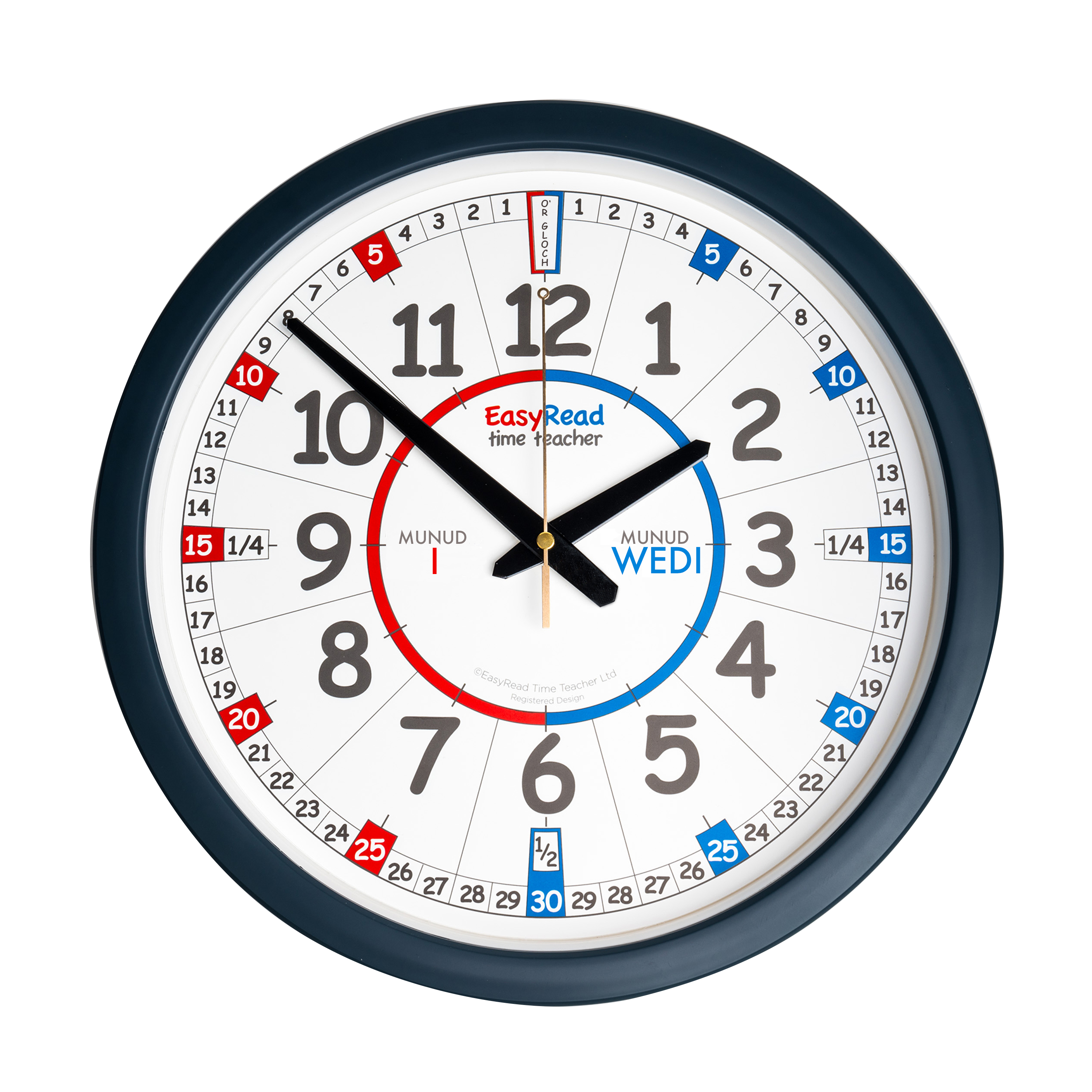 35cm Classroom Clocks EasyRead Time Teacher
