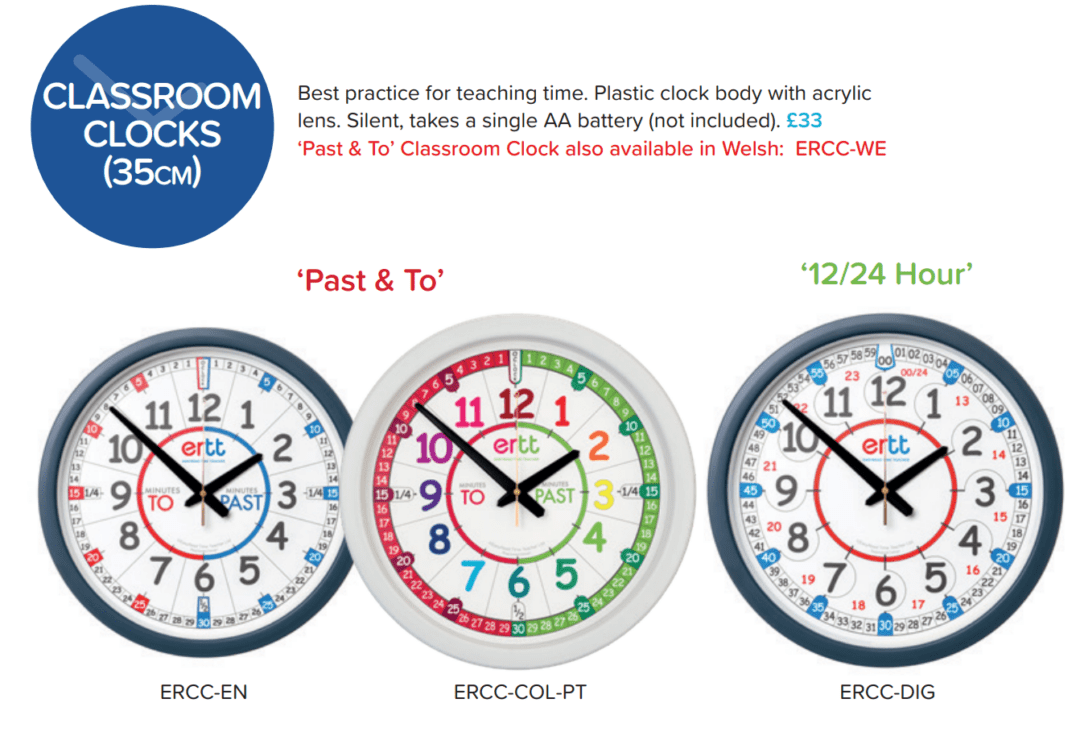 Find the perfect teaching time clocks and resources for your school or club