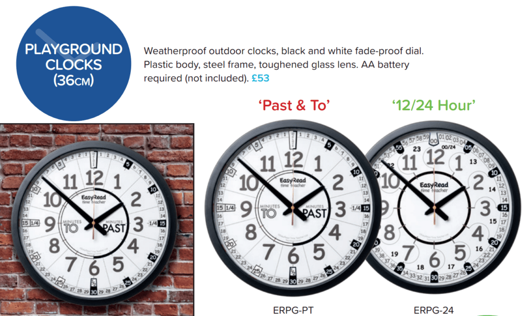 Find the perfect teaching time clocks and resources for your school or club