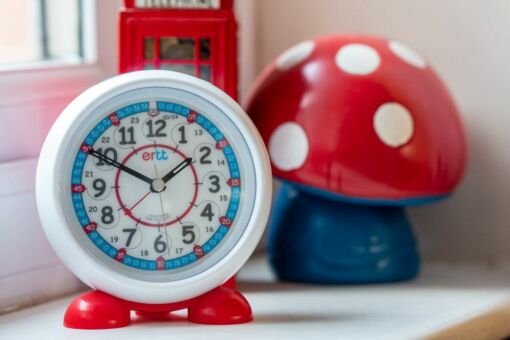 Alarm Clock red and blue - EasyRead Time Teacher